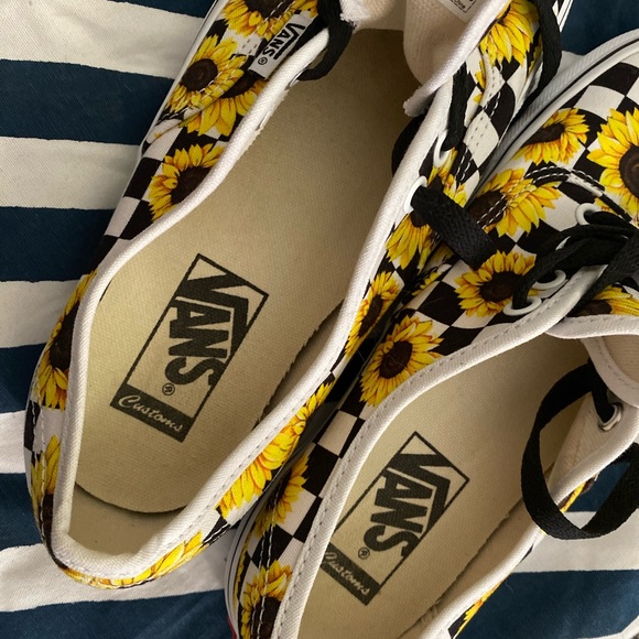 Vans | Shoes | Sunflower Vans | Poshmark